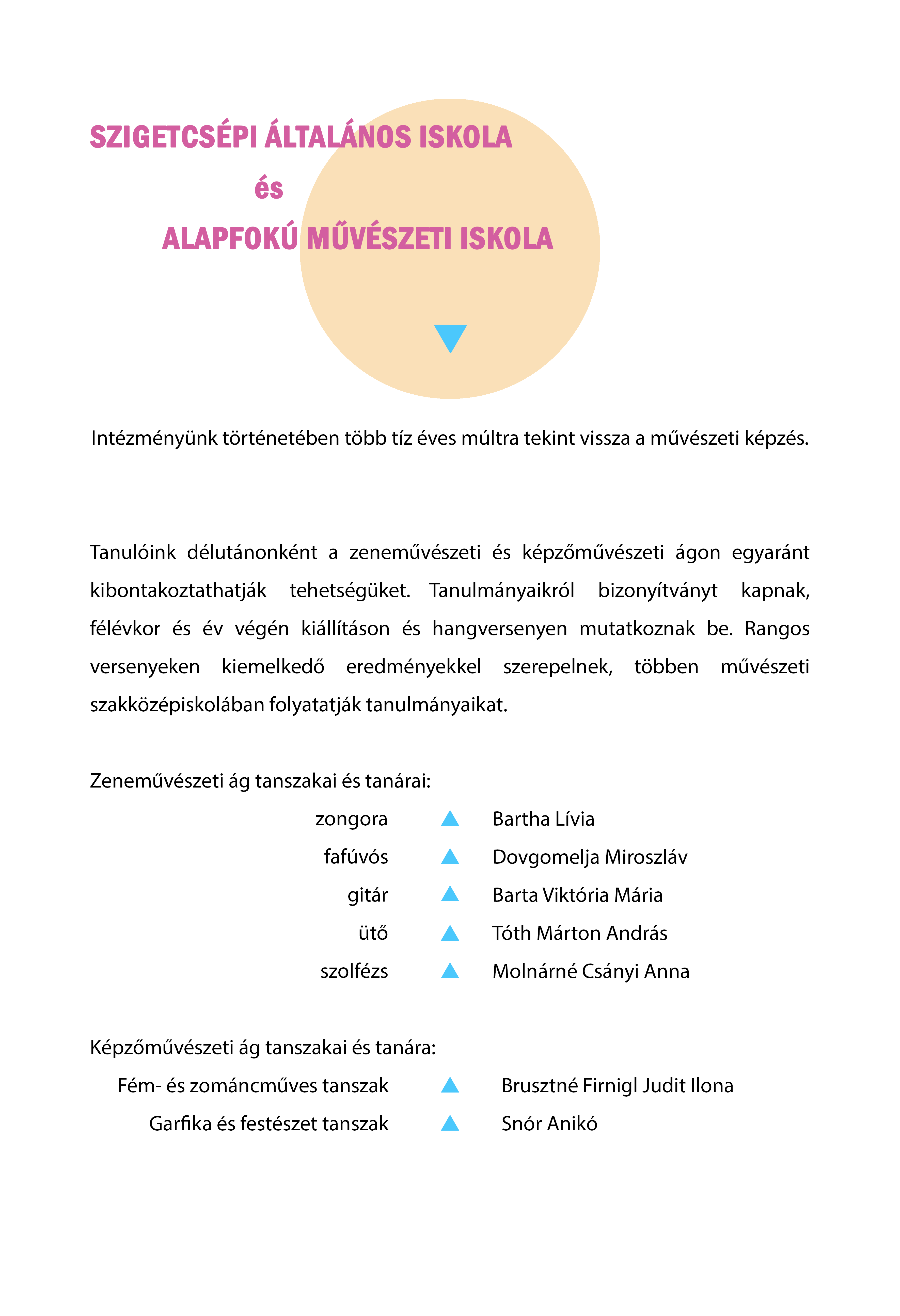 Művészeti Iskola | Szigetcsépi Általános Iskola és Alapfokú Művészeti ...